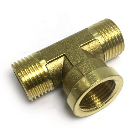 T Tee Intersection Brass Fitting, 1/2inch Female/Male Connector for ...