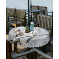 Outdoor Tablecloth with Umbrella Hole & Zipper, Winter Owl Round ...