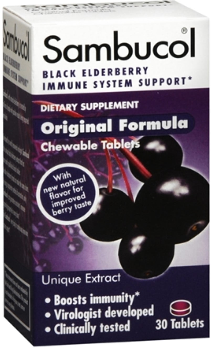 Sambucol Chewable Lozenges 30 Each (Pack of 3) - Walmart.com