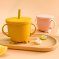 2025 Double Ear Antidrop Silicone Snack Straw Cup Portable Sippy For ...