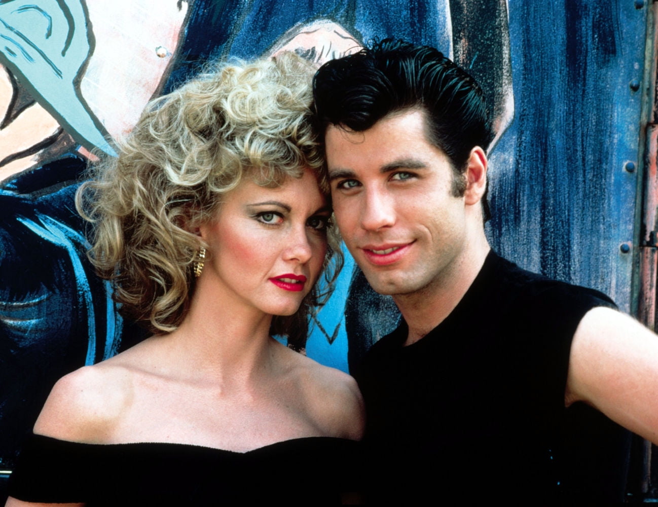 Grease Cast Movie Poster Sandy and Danny Art Poster 24x36 Multi-Color ...