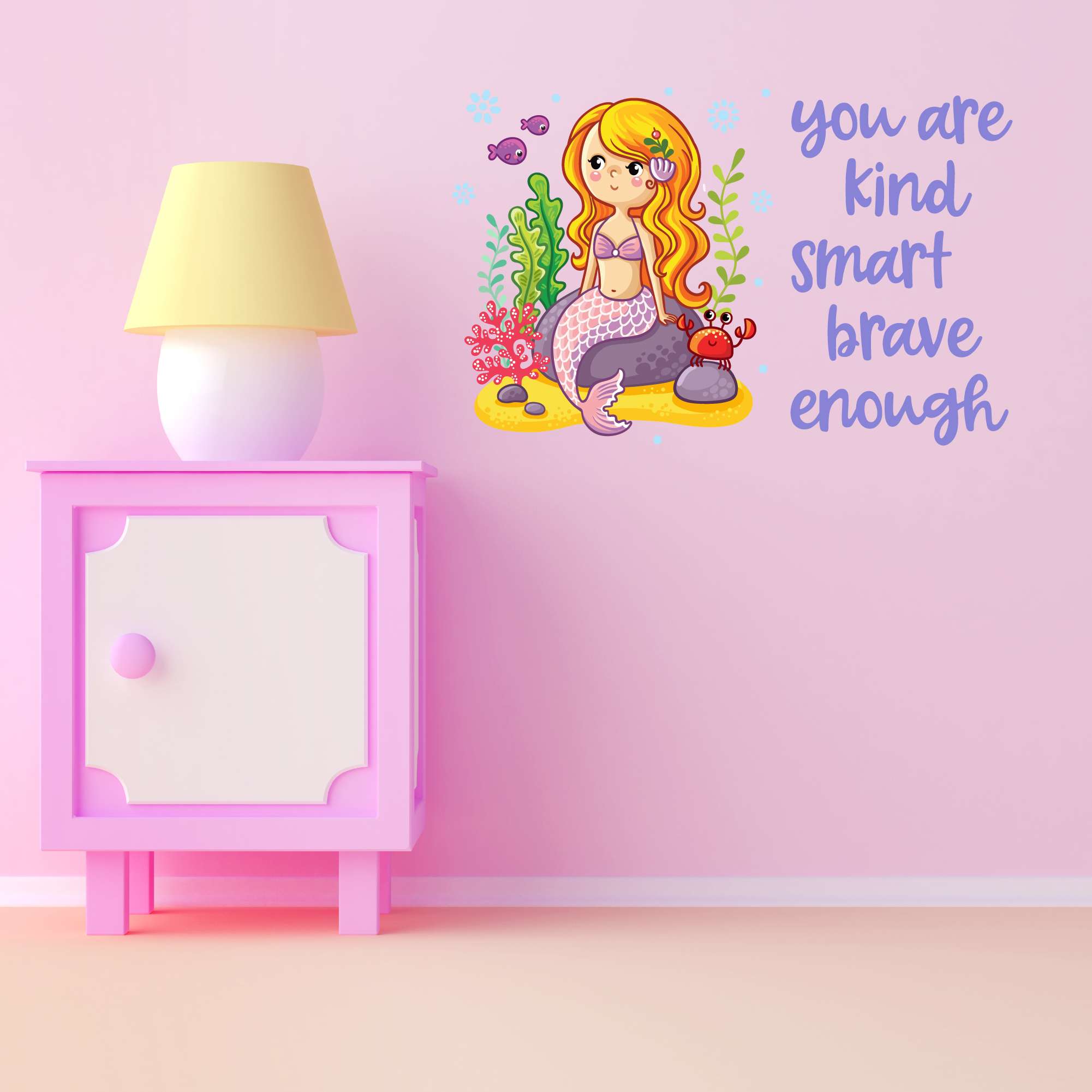 Kind Brave Smart Mermaid's Mermaid Teal Colorful Fish Salt Water ...