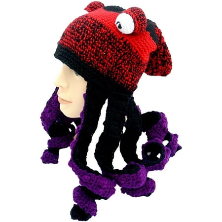 Tatum88 Squid Hat Novelty Funny Cartoon Octopus Long Tentacle Eyes Hat ...
