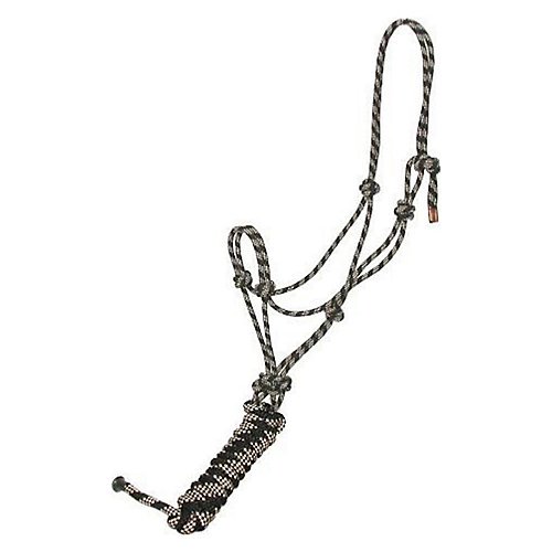 Tabelo Cowboy Rope Halter w/Lead Black - Walmart.com