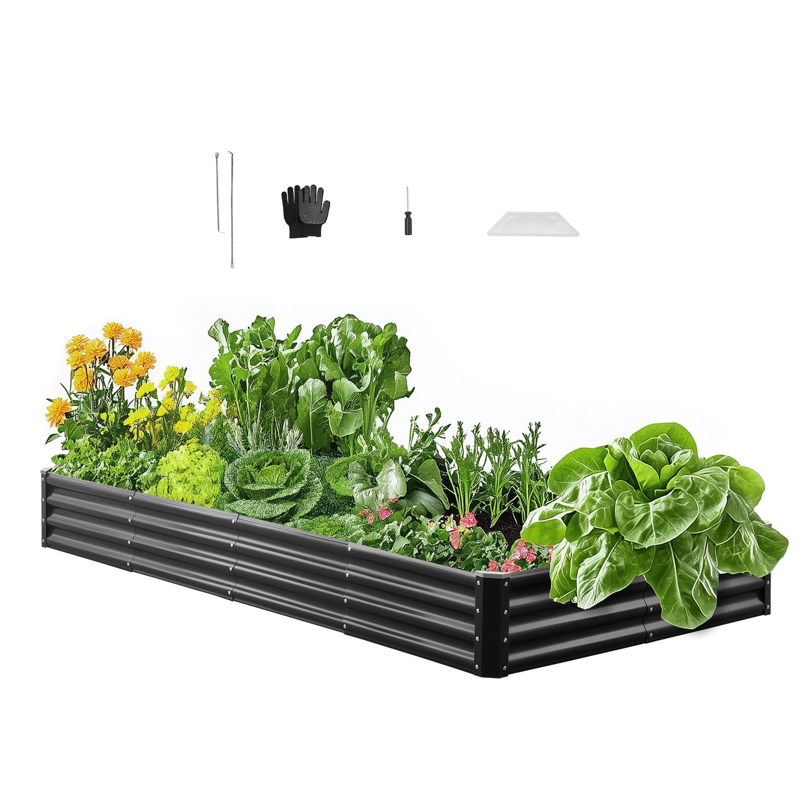 Click here for Vevor Metal Raised Garden Bed  8 X 4 X 1 Ft Outdoo... prices