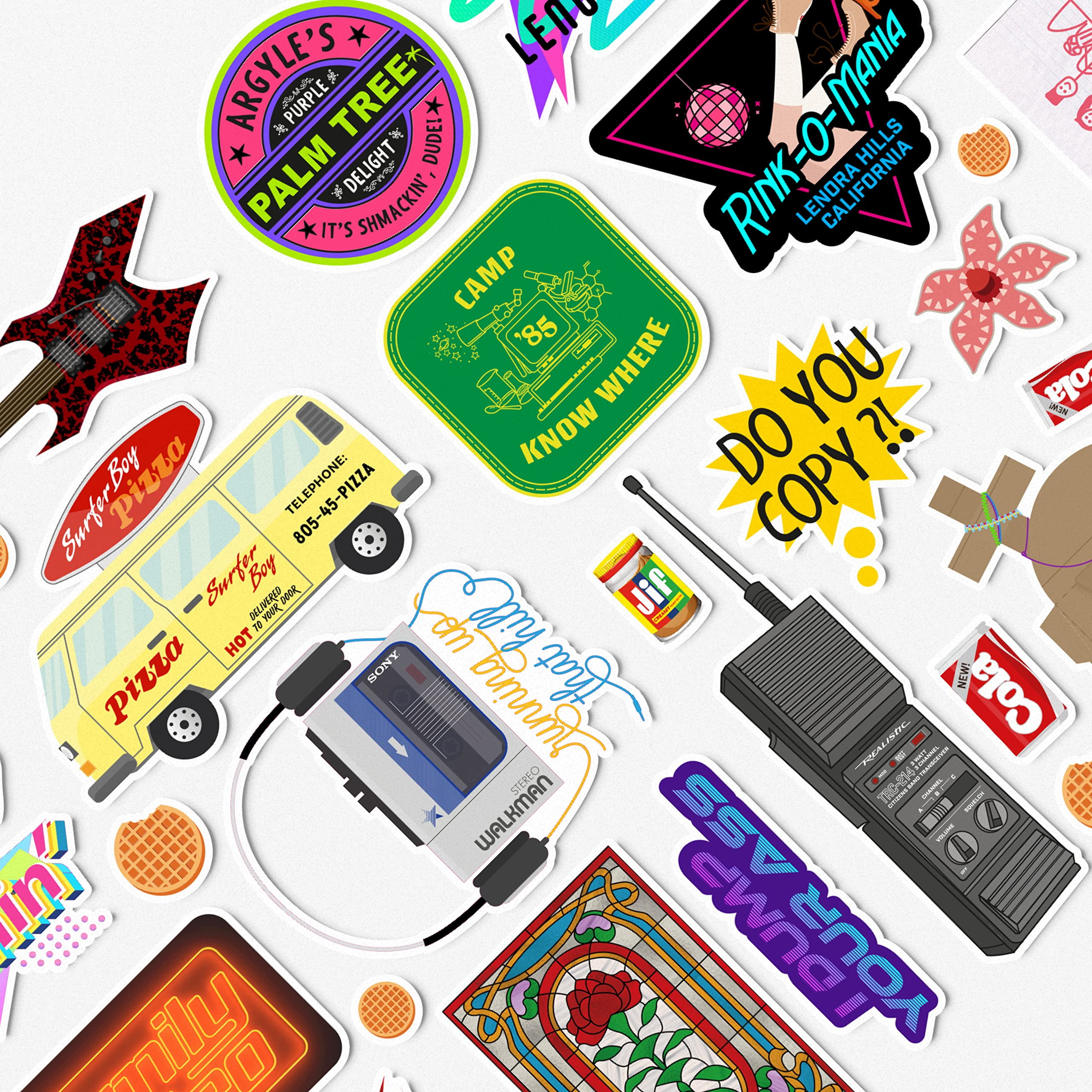 35 X Inspired By Stranger Things Stickers 80s Retro Stranger Things