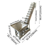 INTSUPERMAI Inclined Bucket Elevator Rice Nut Granule Lifting Conveyor Stainless Steel - Walmart.com