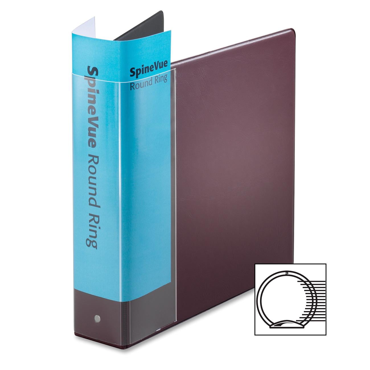Cardinal Spine Vue Locking Round Ring Binder, 2" Cap, 11 x 8 1/2 ...