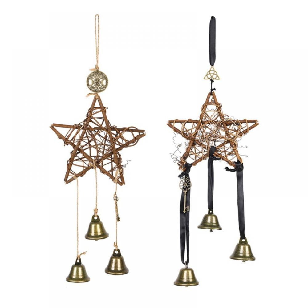 Wall-hung Door Handles Wind Chime Rattan Rings Pray for The Blessing of ...