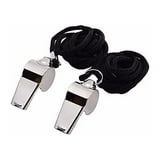 Pro-Grade Referee Whistle Set - Triple Chamber Stainless Steel with ...
