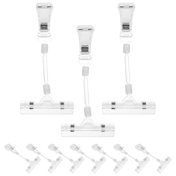 10pcs Supermarket Use Price Sign Clips Clear Sign Holder Clip ...