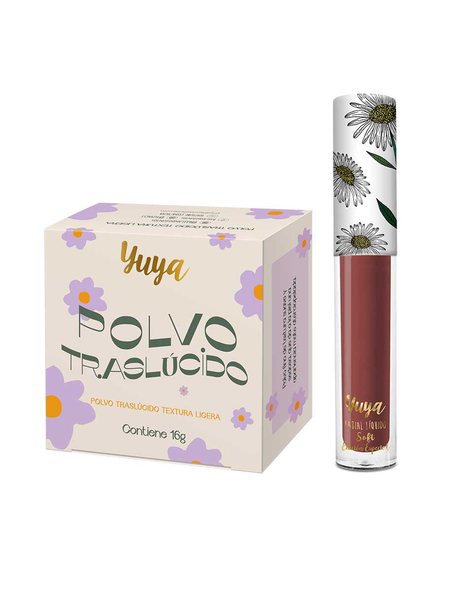 Polvo Traslúcido Yuya 16g Labial Líquido Soft Margarita 3g | Walmart en línea