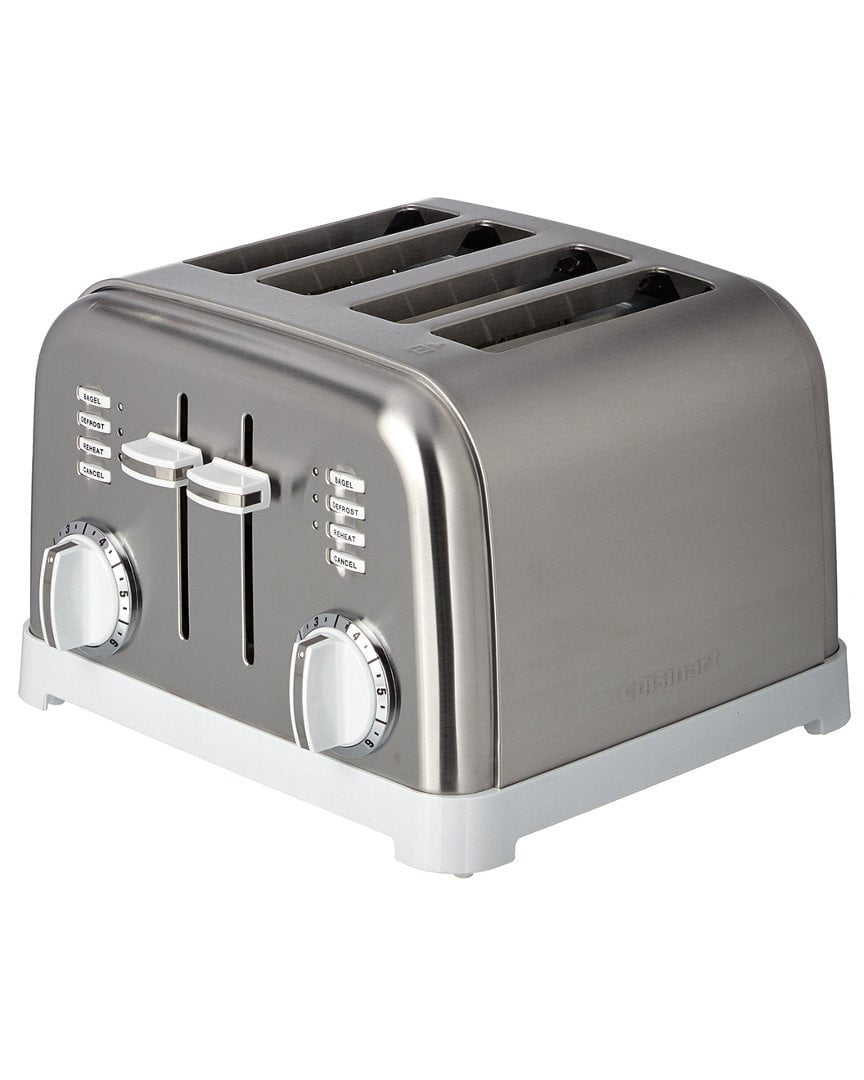Cuisinart CPT-180W Metal Classic 4-Slice Toaster, White and Stainless ...
