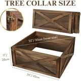 Perfnique Christmas Tree Collar, 26'' Durable Wood Tree Base, Xmas ...