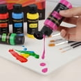 2oz Matte Tempera & Watercolor Paint Set 42 Vibrant Pigment Shades, Non ...