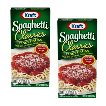 (8-Pack) Kraft Tangy Italian Spaghetti Classics, Single Box Cheese ...