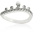 Chandelier ring in sterling silver w/4 bezel-set, 14 bead-set Ring sz ...