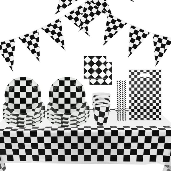 Checkered Party Decorations