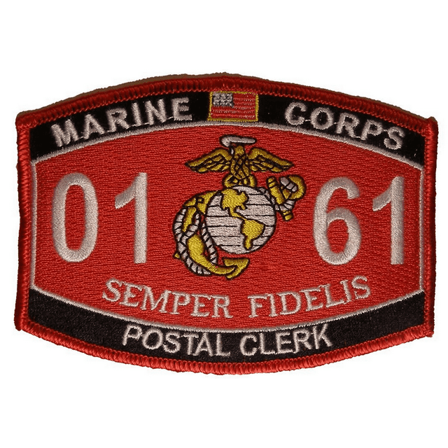 MARINE CORPS 0161 POSTAL CLERK MOS SEMPER FIDELIS PATCH USMC EGA ...