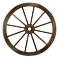 Oversized 24" Vintage Rustic Round Wood Cartwheel Wagon Wheel 3D Wall ...