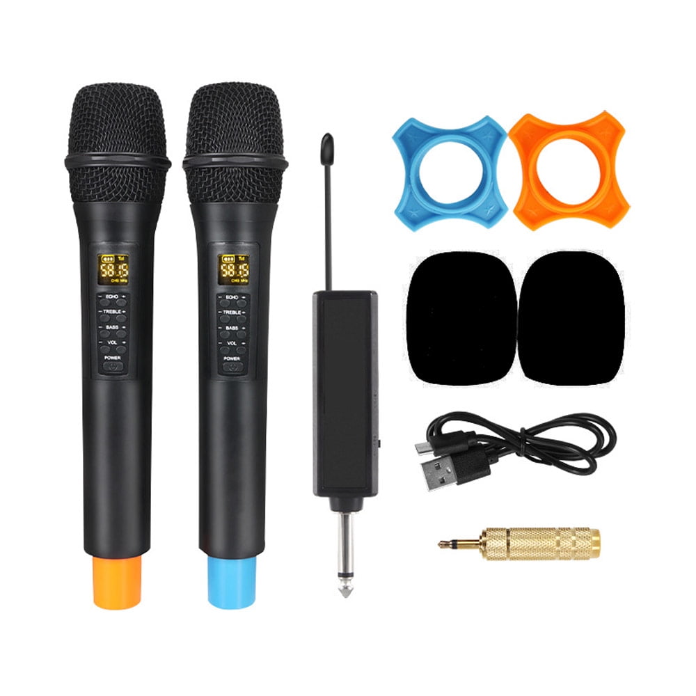 Wireless Microphone, Portable UHF Handheld Karaoke Dynamic Microphone ...