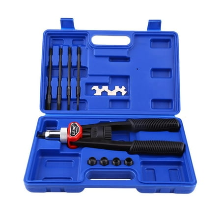 WALFRONT 1 set Hand Nut/Thread Riveter Kit Rivet Gun with Nosepieces ...