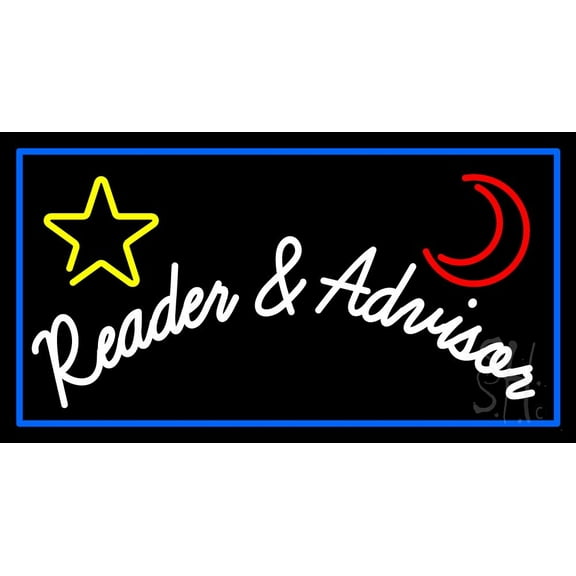 Psychic Health With Blue Line LED Neon Sign 37" Tall x 20" Wide ...