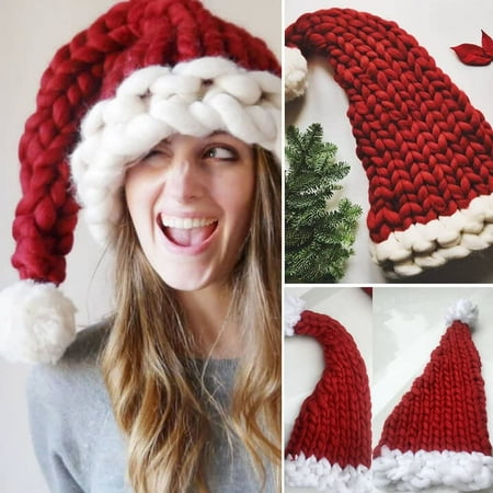 Santa Claus Hats,Woolen yarn Complete hand | Walmart Canada