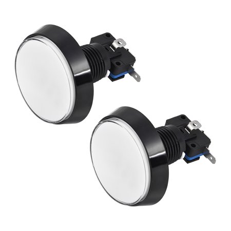 Game Push Button 60mm Round 12V LED Illuminated Push Button Switch with Micro switch for Arcade ...