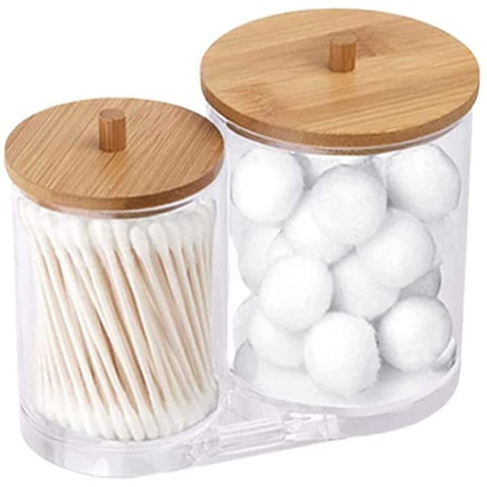 Click here for Geecy Cotton Swab Pads Holder With Bamboo Lids  Ac... prices