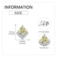 Birthstone Stud Earrings Sterling Silver Square Created Peridot Light ...