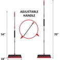 18” Push Broom with 70” Adjustable Handle - Heavy Duty Outdoor for Shop ...