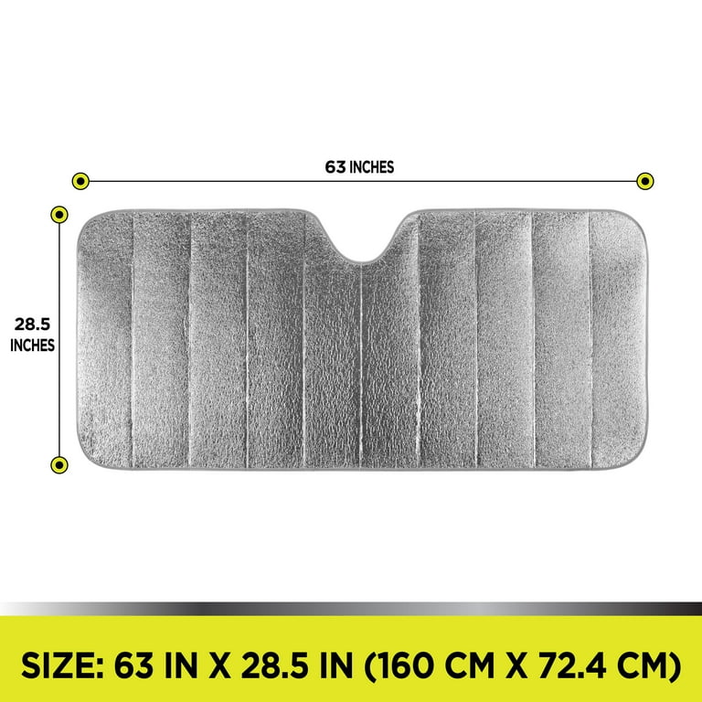 Auto Drive Lightweight Silver Accordion Sunshade 1 Pack 63 x 28.5 Walmart