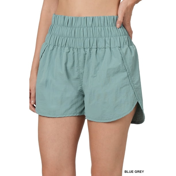 Zenana Women's Casual Windbreaker Smocked Waistband Running Active Gym ...