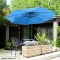 Villacera 10FT Cantilever Offset Outdoor Patio Umbrella with Tilt, Blue ...