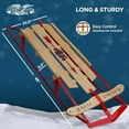 Flexible Flyer Metal Runner Sled. Steel & Wood Steering Snow Slider ...