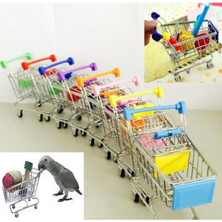 Parrot Bird Mini Supermarket Shopping Cart Shaped Toy Intelligence ...