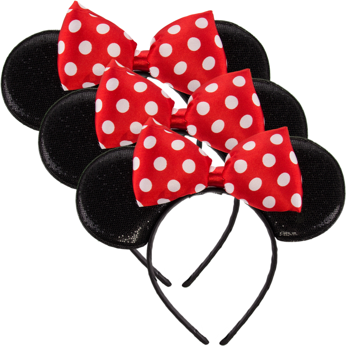 Disney Junior (3 Pack) Licensed Disney Minnie Mouse Headbands Cute ...