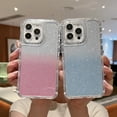Compatible with iPhone 16 Pro Glitter Paper Gradient Color Case, Women ...
