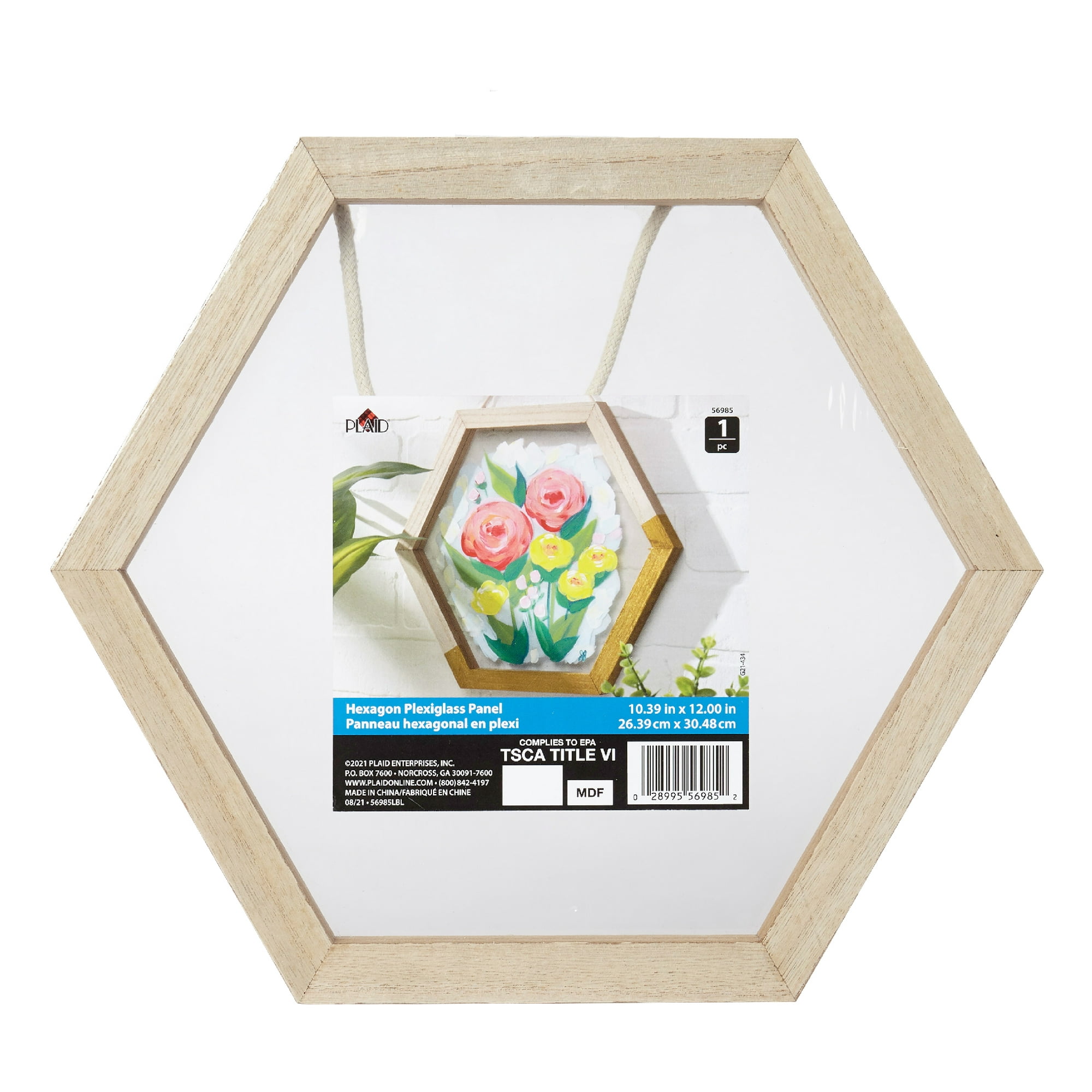 Click here for Plaid Unfinished Wood Surfaces Hexagon Plexiglass... prices