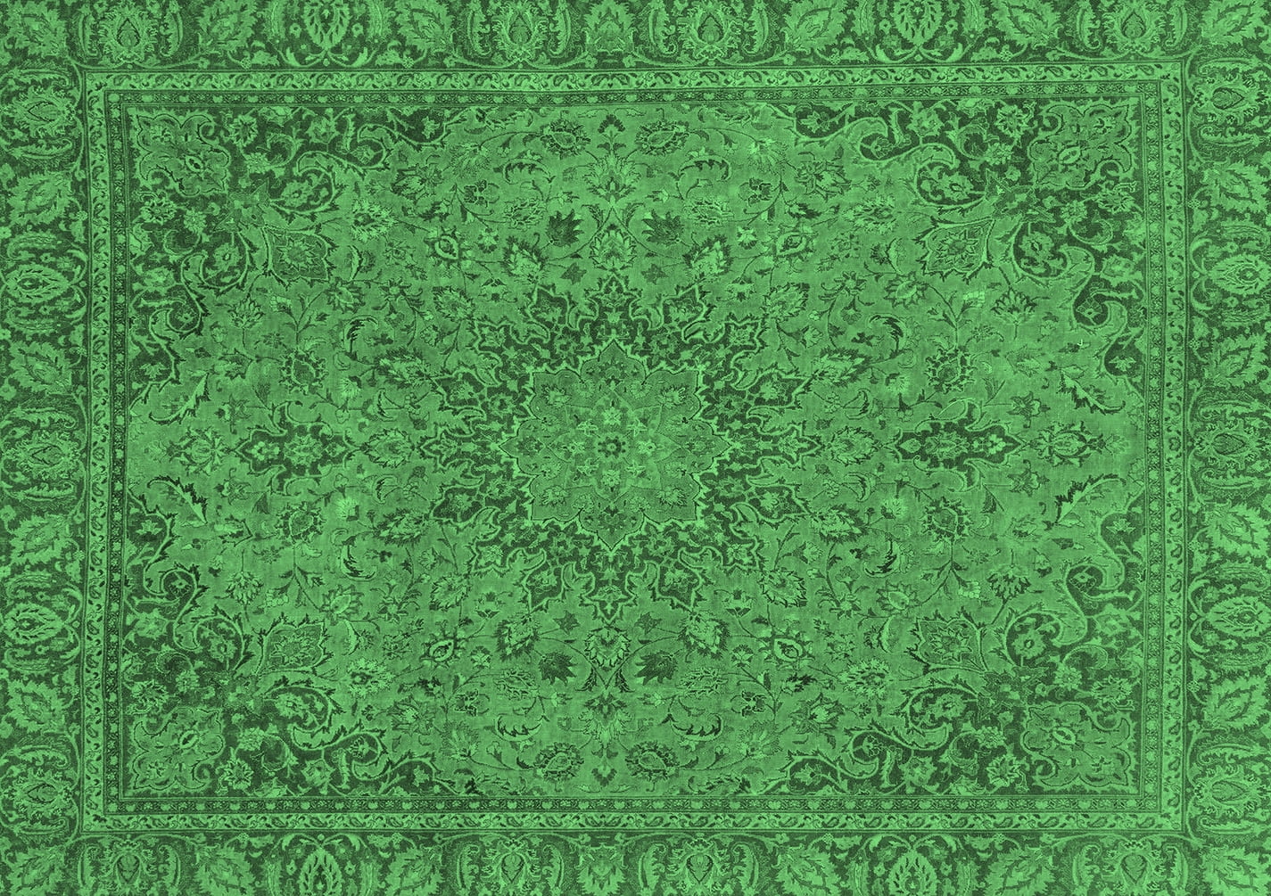 Ahgly Company Indoor Rectangle Abstract Emerald Green Modern Area Rugs ...