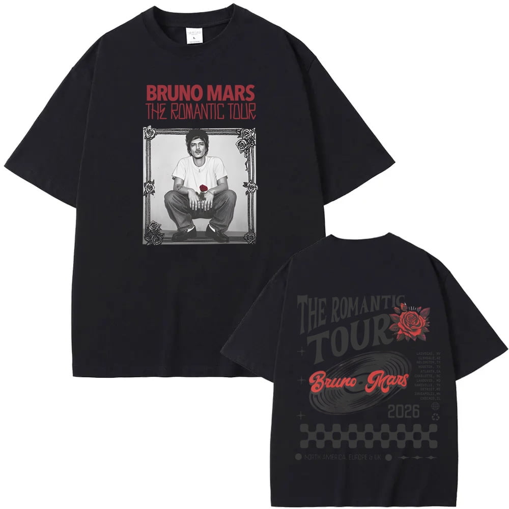 Click here for Nobrand Bruno Mars The Romantic Tour T-Shirt 2026... prices