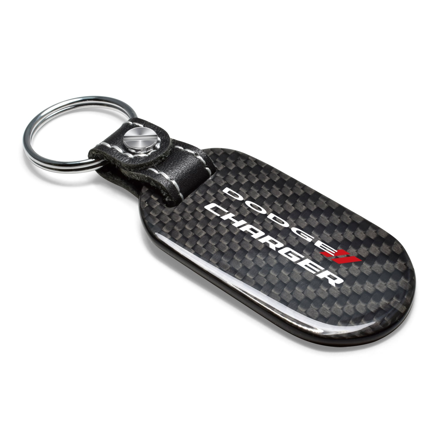 Dodge Charger 100% Real Carbon Fiber 3 mm Thick Tag Style Key Chain ...