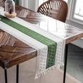 Boho Macrame Table Runner with Tassels, Hand Woven Cotton Dining Table ...