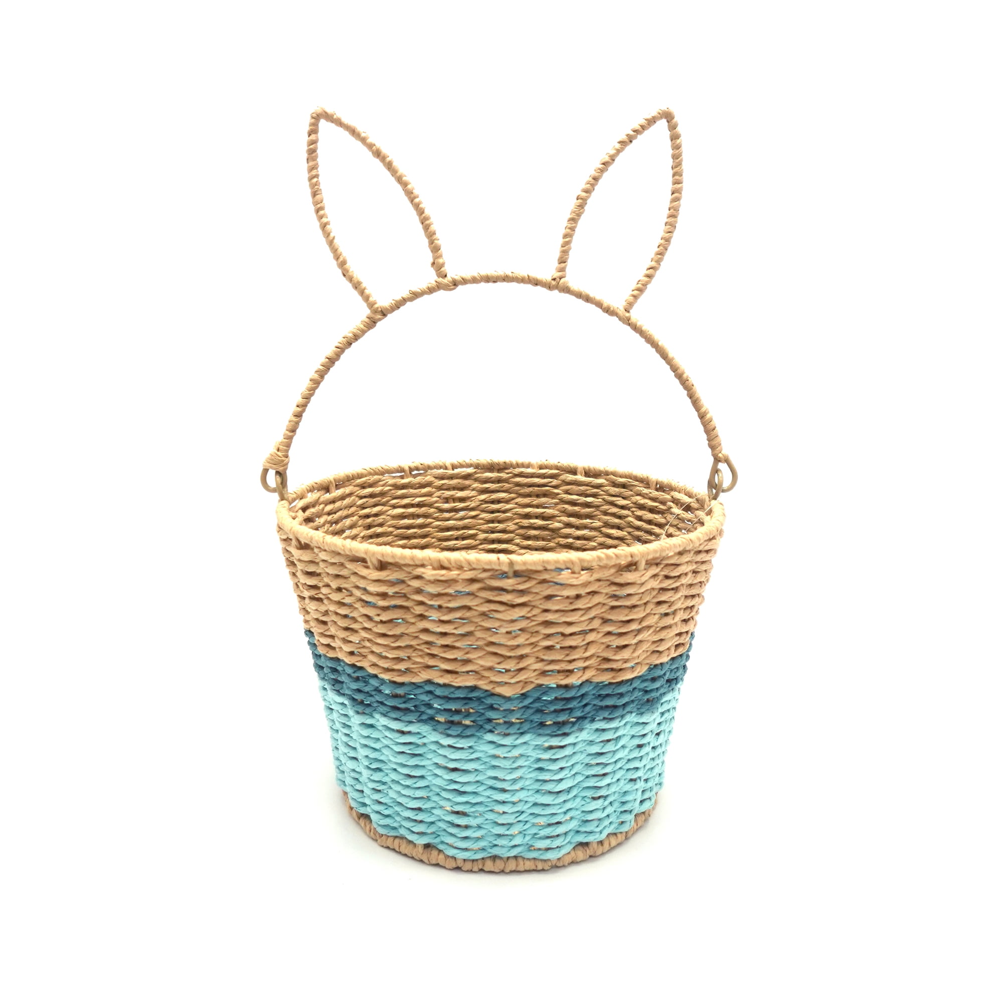 Click here for Way To Celebrate Woven Paper Basket With Bunny Ear... prices