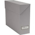 Bigso Lovisa Fiberboard Label Frame 12 File Storage Box, 9.4 x 3.7 x 13 ...