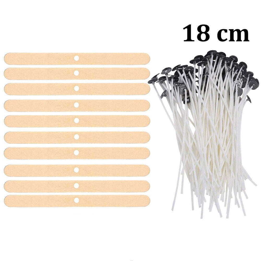 100 unids/set mechas para velas de bajo humo mecha encerada con núcleo ...