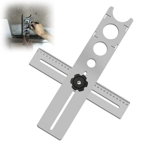 HUSERYT Adjustable Hole Finder Tile Tool Ruler Tile Locator Tile Angle ...