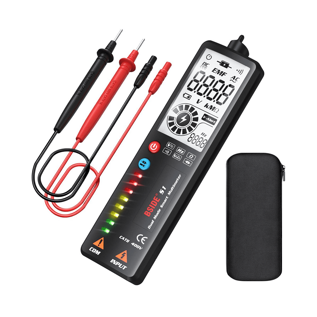 S1 Probador de Detector de Voltaje MultíMetro Digital LCD Inteligente ...