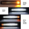 21" 120W Center White + Side Strobe LED Light Bar Kit w/ Relay Wiring ...